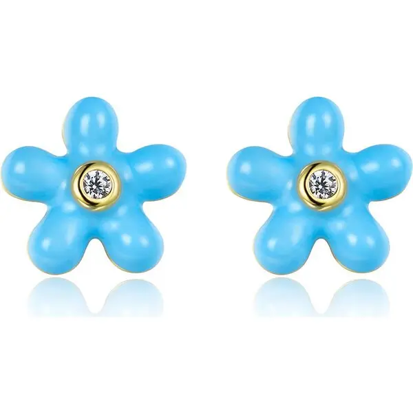 ANNA ZUCKERMAN Petit Rosie Earrings - Sky Blue