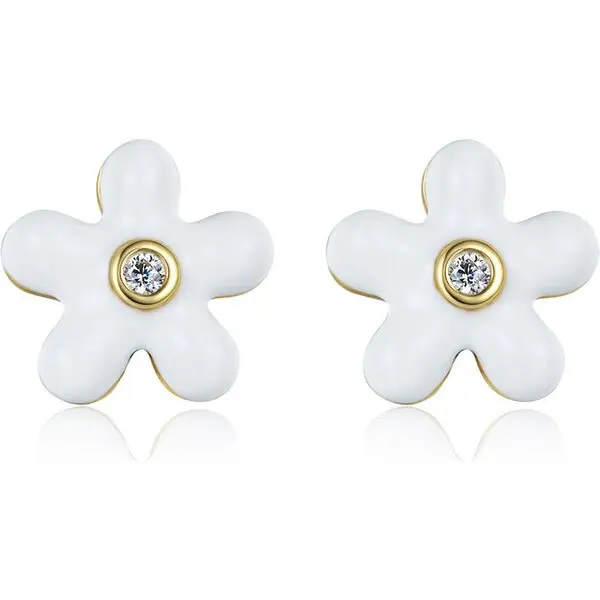 ANNA ZUCKERMAN Petit Rosie Earrings - White