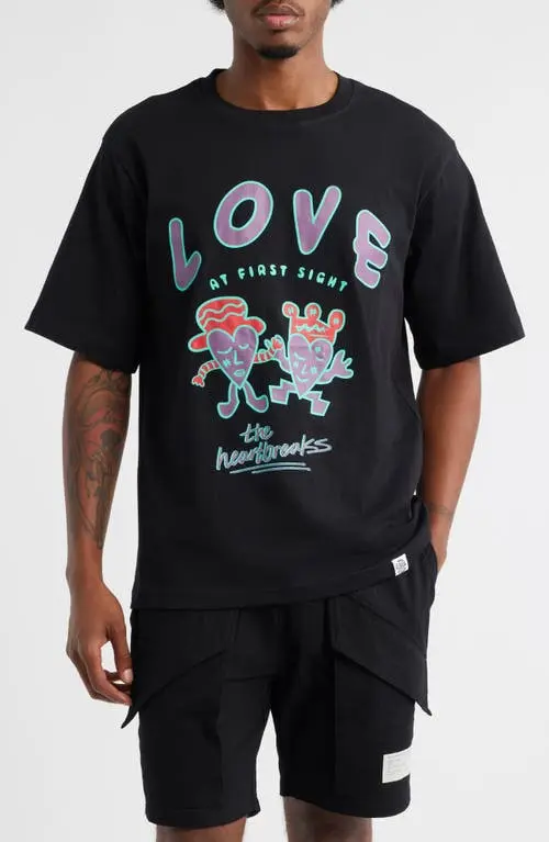 VIC GARCIA WORLD Love Together Again Graphic T-shirt - Black