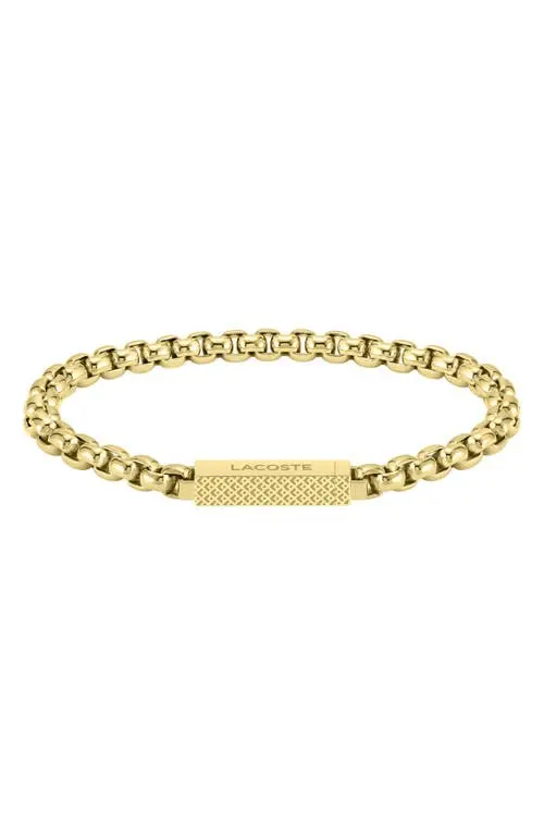 Lacoste Lessential Bar Pendant Bracelet - Gold