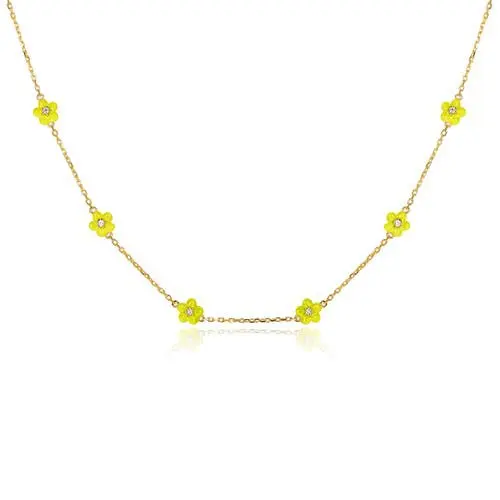 ANNA ZUCKERMAN Petit Daisy Necklace - Yellow/yellow Gold