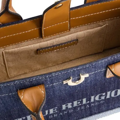 True Religion Modern Edge Denim Tote - Denim/blue