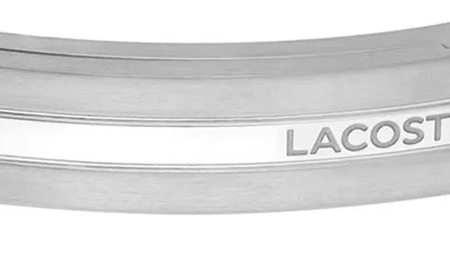 Lacoste Geometric Bar Pendant Chain Bracelet - Silver