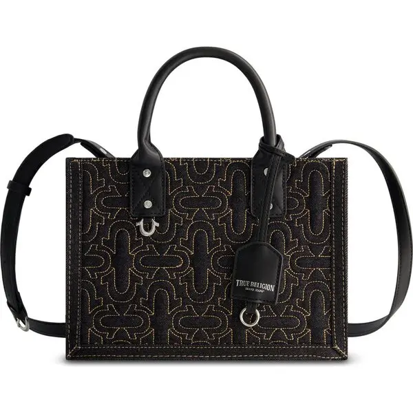 True Religion Quilted Horseshoe Modern Tote - Denim