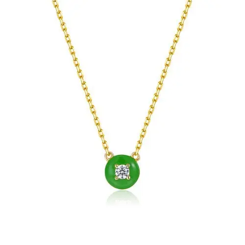 ANNA ZUCKERMAN Petit Cupcake Pendant Necklace - Green/yellow Gold