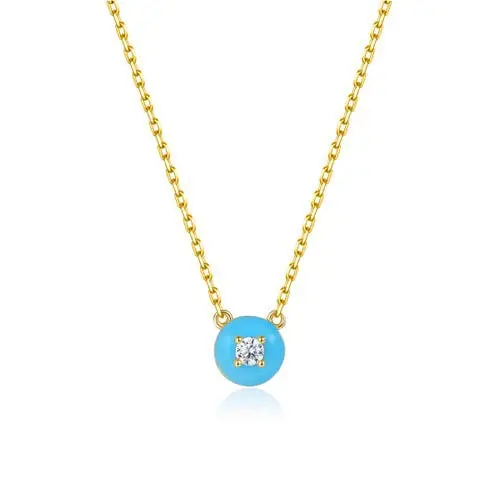 ANNA ZUCKERMAN Petit Cupcake Pendant Necklace - Sky Blue