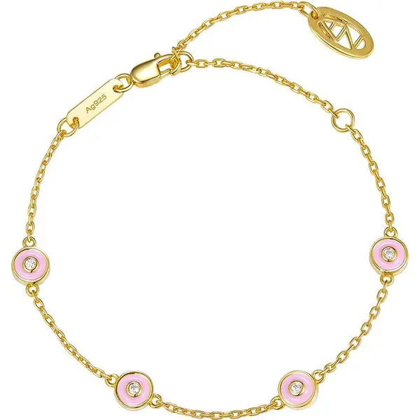 ANNA ZUCKERMAN Petit Bubble Bracelet - Pink/yellow Gold
