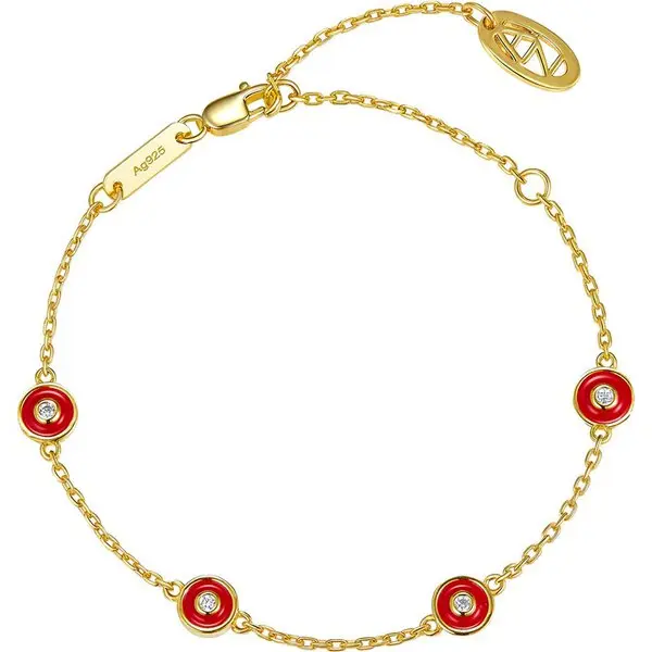 ANNA ZUCKERMAN Petit Bubble Bracelet - Red/yellow Gold