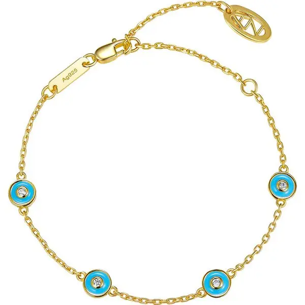 ANNA ZUCKERMAN Petit Bubble Bracelet - Sky Blue/yellow Gold