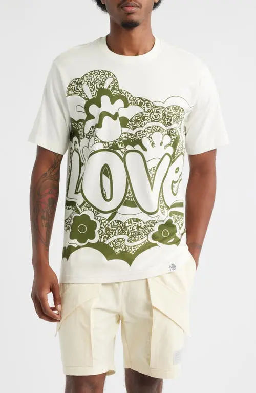 VIC GARCIA WORLD Love Flower Graphic T-shirt - Vanilla Ice