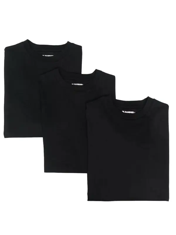 JIL SANDER Set Of 3 Long-sleeve Logo-patch T-shirts