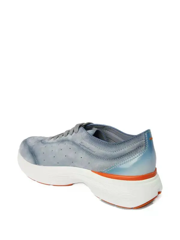 Santoni Bounce Perforated Sneakers - Blue