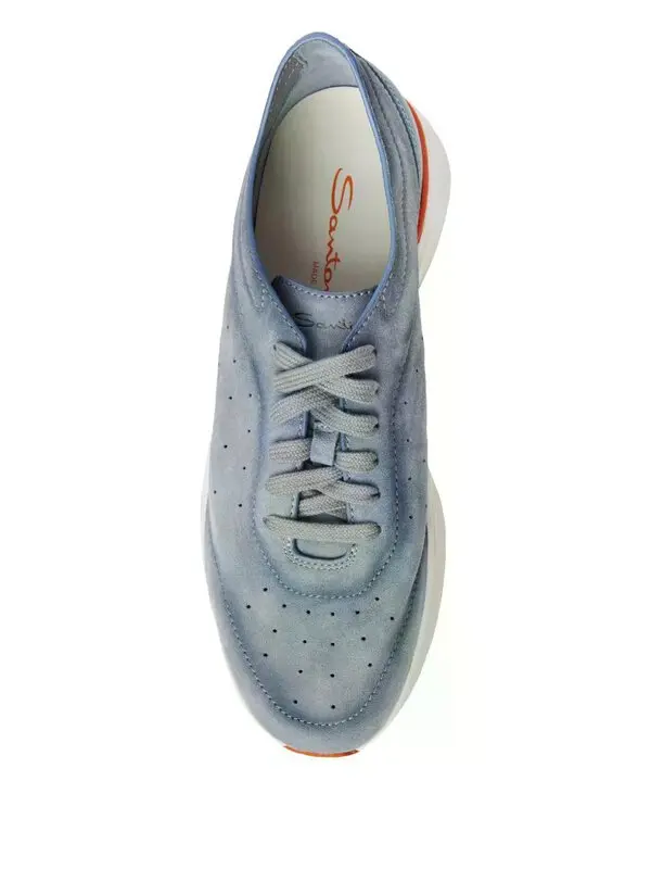 Santoni Bounce Perforated Sneakers - Blue