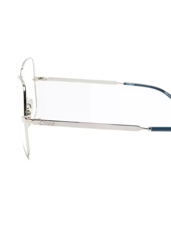 Chloé Round-frame Glasses - Silver