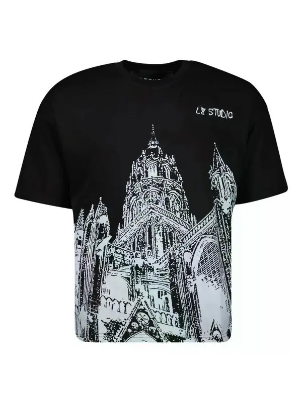 L8 STUDIO Cathédrale Printed T-shirt - Black