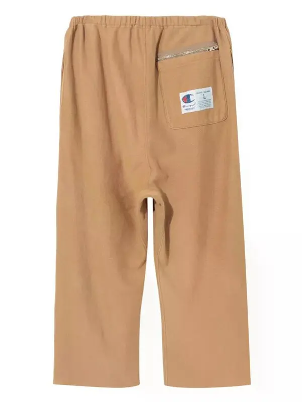 Undercover Logo-patch Raw-edge Pants - Neutrals