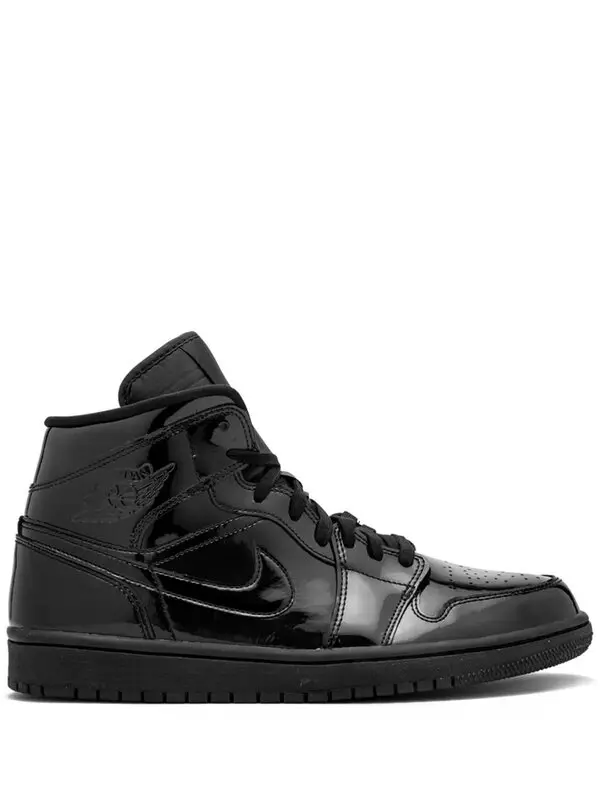 JORDAN 1 Mid Patent Leather - Black
