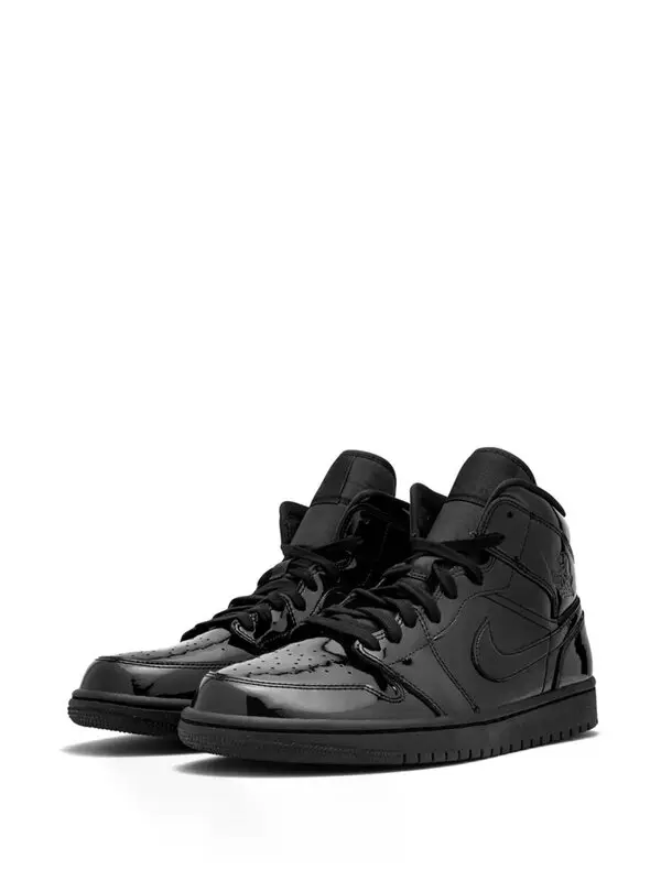 JORDAN 1 Mid Patent Leather - Black