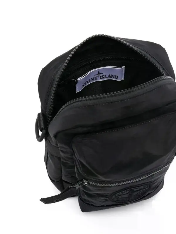 Stone Island Logo-embroidered Messenger Bag