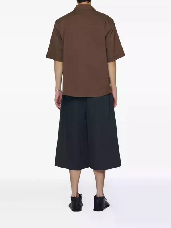 AMOMENTO Open-collar Short-sleeve Shirt