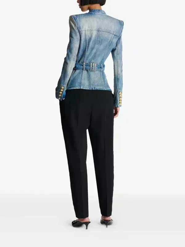 Balmain Belted Denim Jacket