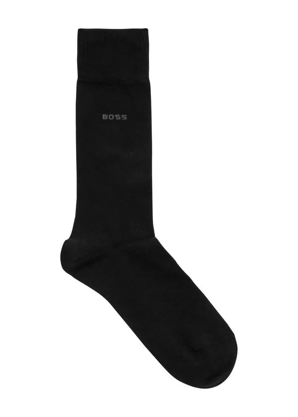 BOSS Logo Cotton-blend Socks - Black