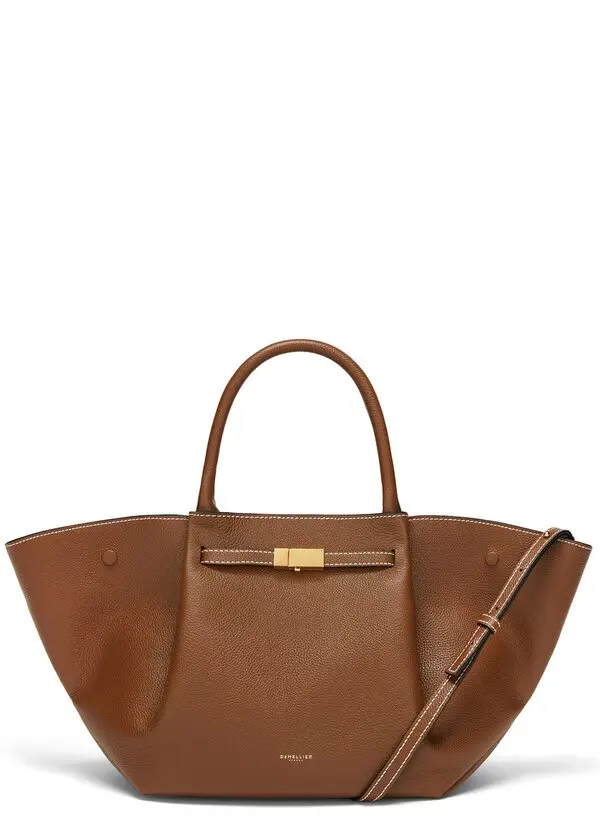DEMELLIER Grained Leather Tote - Tan