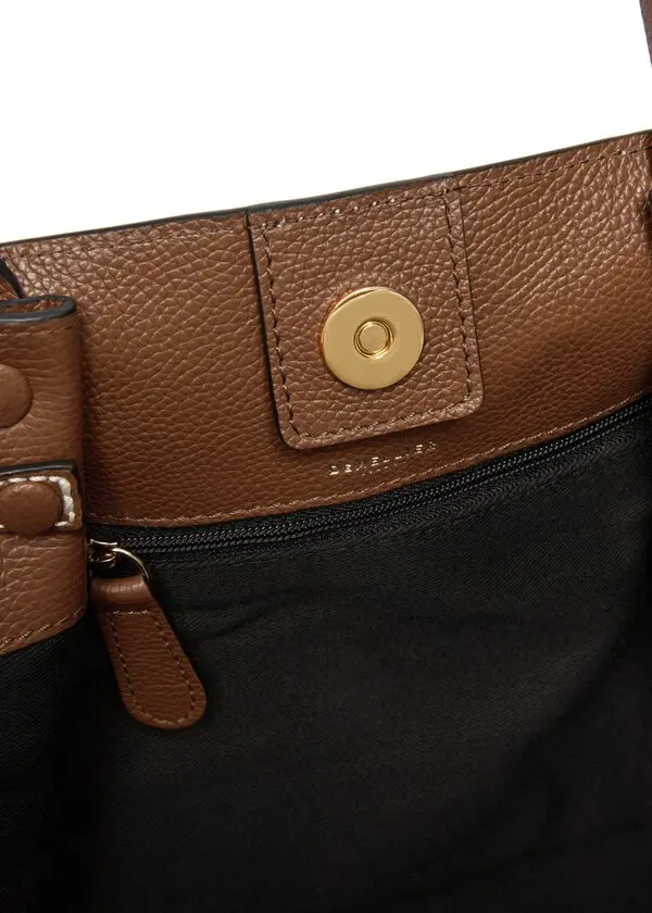 DEMELLIER Grained Leather Tote - Tan