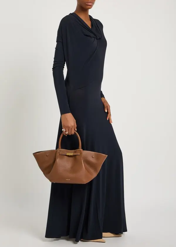 DEMELLIER Grained Leather Tote - Tan