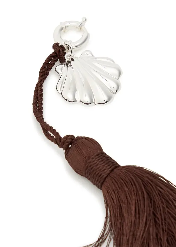 Timeless Pearly Tassel Sterling Silver Keyring