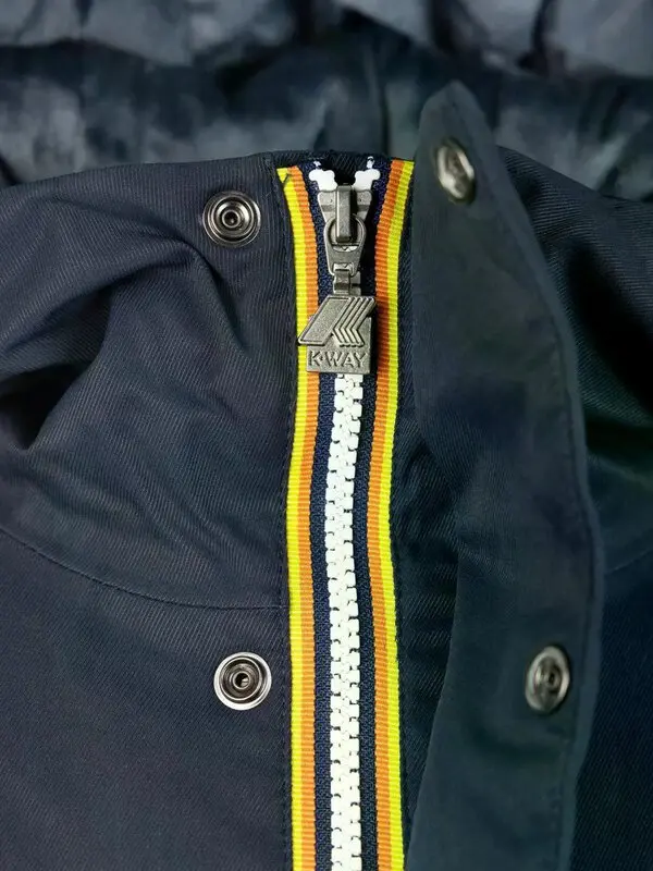K-WAY Hooded Logo-patch Jacket