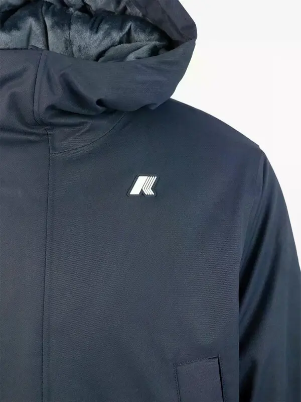 K-WAY Hooded Logo-patch Jacket