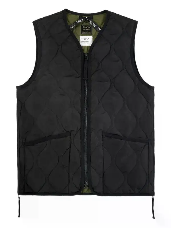 Taion Diamond Quilted V-neck Gilet