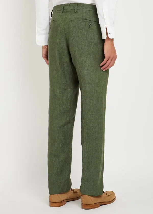 Sunspel Tapered-leg Linen Trousers