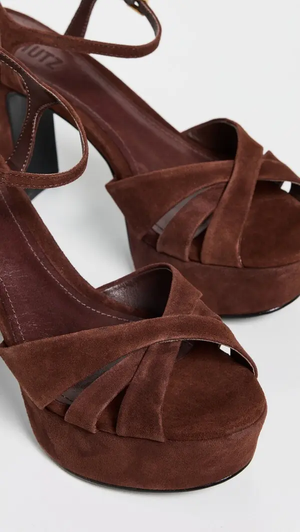 Schutz Keefa Platform Heels - Root Brown