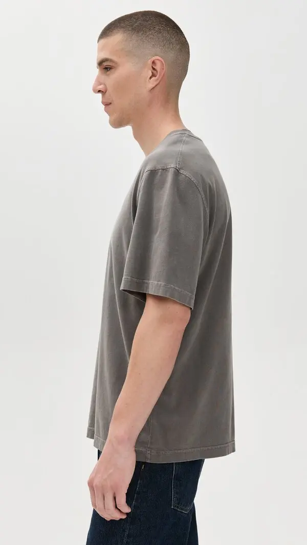 AGOLDE Asha Mock Neck Tee - Flint