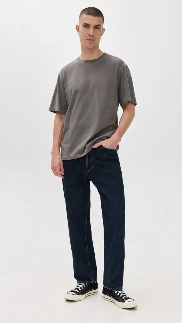 AGOLDE Asha Mock Neck Tee - Flint