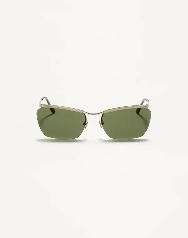 Valentino Garavani Floating Rimless Sunglasses - Gold/green