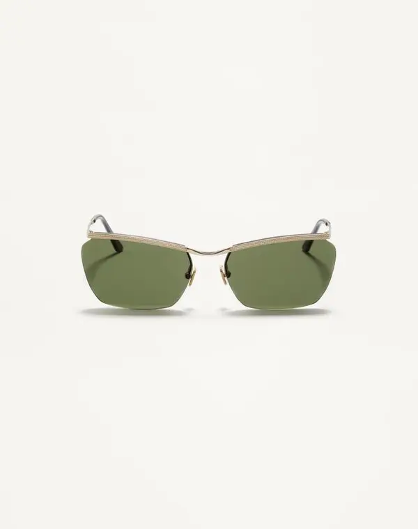 Valentino Garavani Floating Rimless Sunglasses - Gold/green
