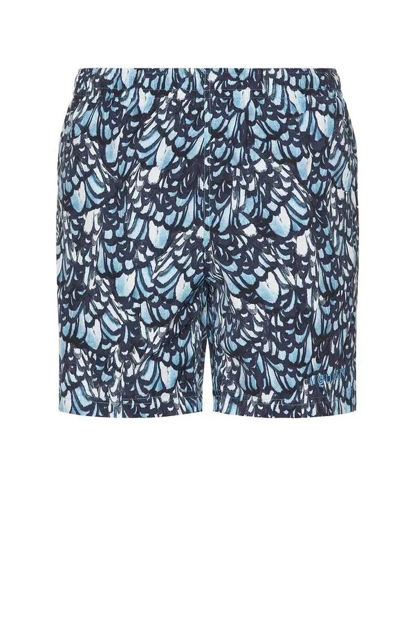 Alexander McQueen Feather Print Swim Short