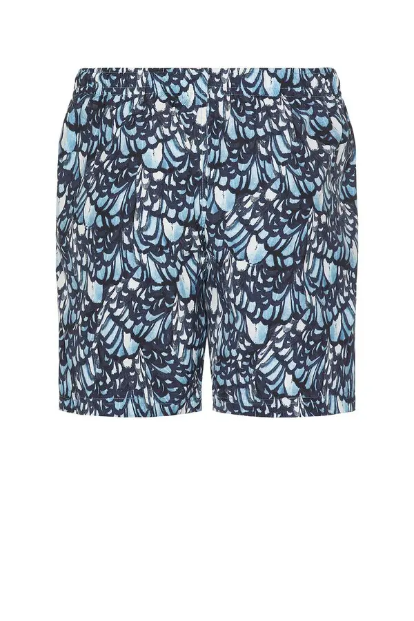 Alexander McQueen Feather Print Swim Short