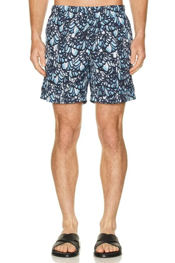 Alexander McQueen Feather Print Swim Short