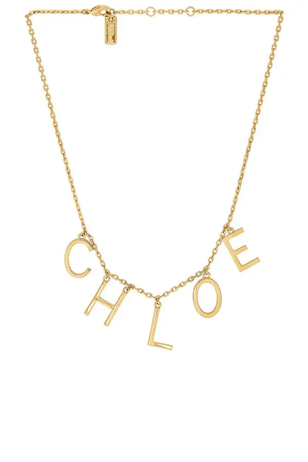 Chloé Letters Necklace - Vintage Gold