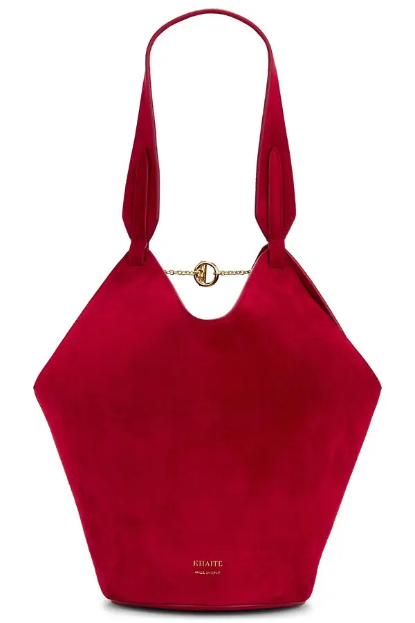 Khaite Lotus Small Tote Bag - Ruby