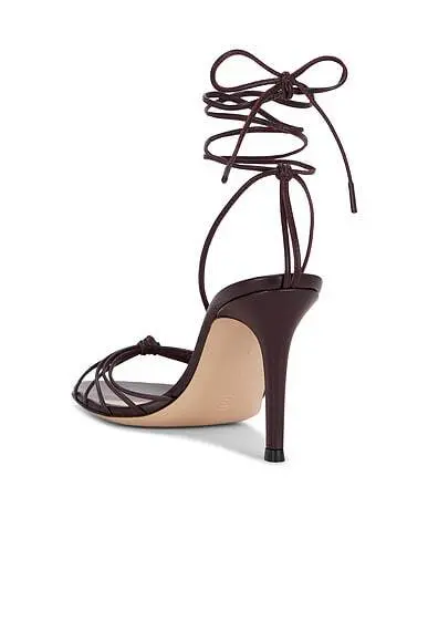 GIANVITO ROSSI Strappy Heeled Sandal - Bourgogne