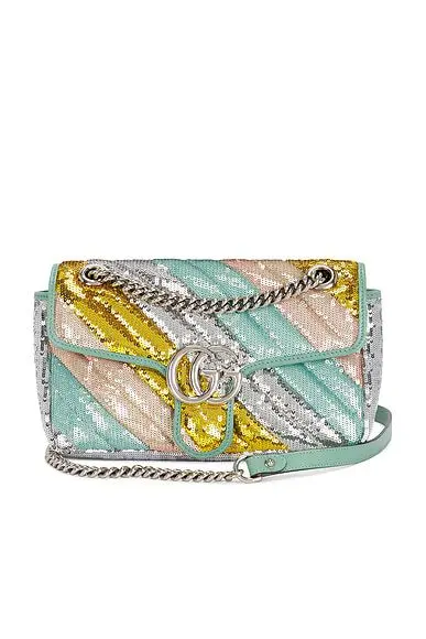 Gucci Sequin Gg Marmont Shoulder Bag