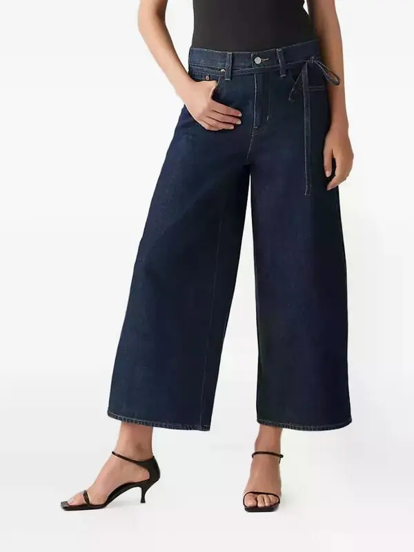 LEVI'S Tie-waist Cropped Wide-leg Jeans
