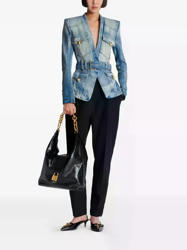 Balmain Belted Denim Jacket