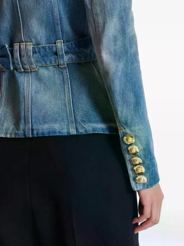 Balmain Belted Denim Jacket