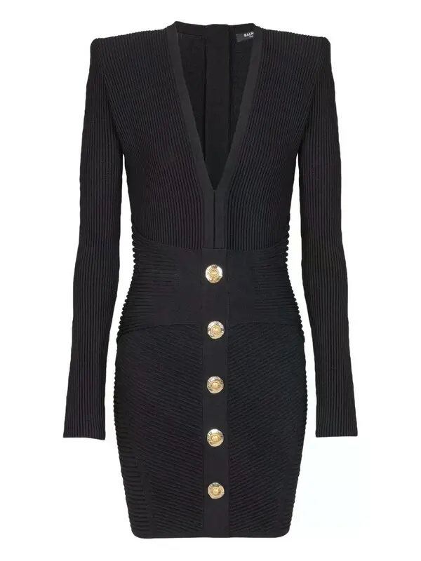 Balmain Ribbed Bodycon Dress